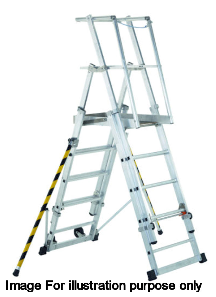Zarges 7-12 Rung EN131-7 Aluminium ZAP Telescopic Work Platform ...