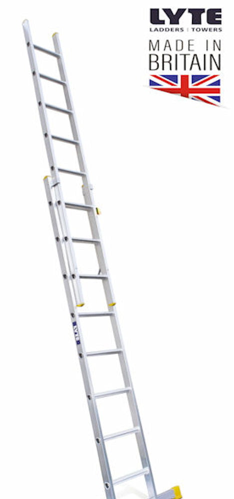 Lyte 2-Section (EN131 Pro) Aluminium Extension Ladders - Browns Ladders