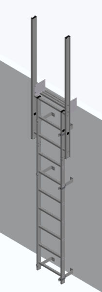Hymer Fixed Vertical Aluminium Ladders – Walk Through Only - Browns Ladders
