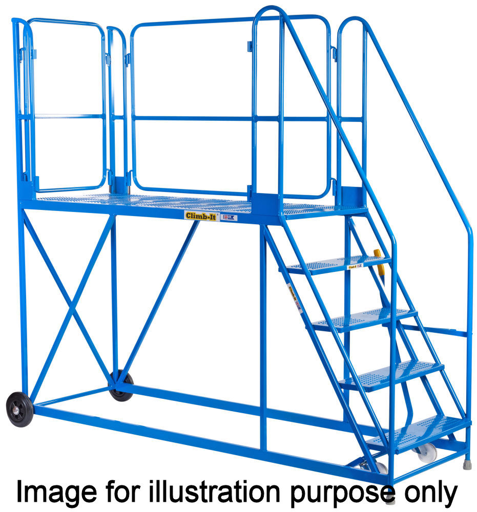 Climb-It 6 Tread Work Platform with 1200mm Platform - Browns Ladders