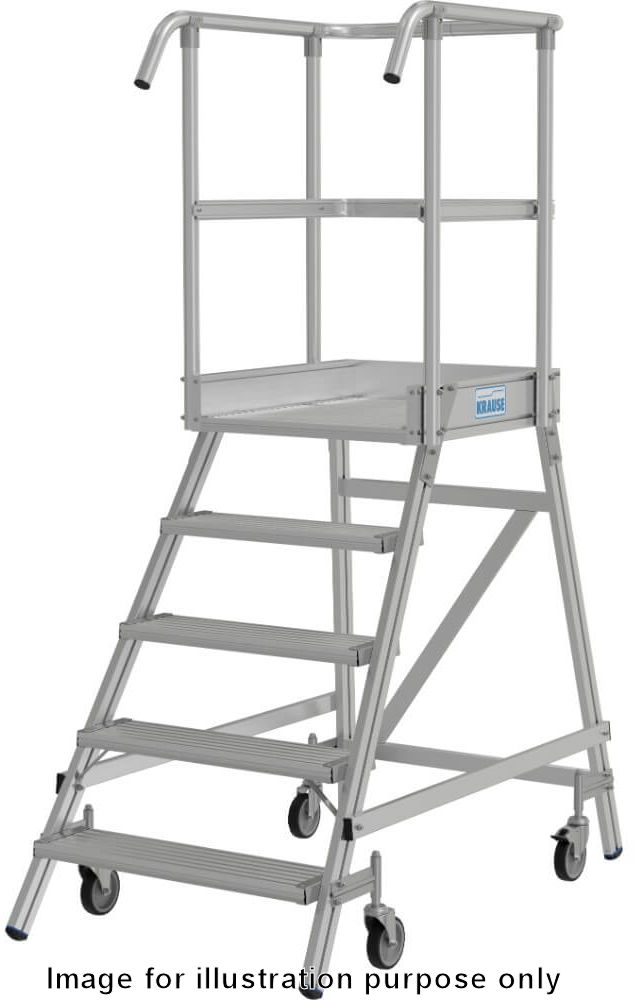 Krause Stabilo 3 Tread Single Sided Aluminium Work Platform - Browns ...