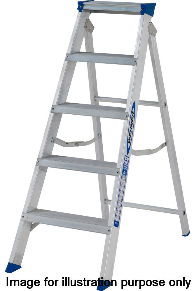 Werner 6 Tread Mastertrade Professional Aluminium Swingback Step ...